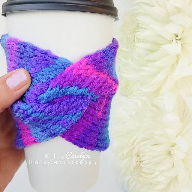Ravelry: Beginner Twist Cup Cozy pattern by Carolyn Calderon