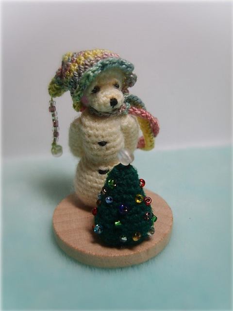 Ravelry: Miniature Snowman Teddy Bear and Christmas Tree pattern by ...