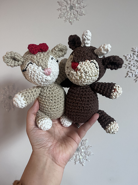 Ravelry: Mini Reindeer Stuffed Animals pattern by The Wool Goddess