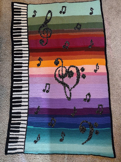 Ravelry: Music Graphghan pattern by Lisa M. Jackson