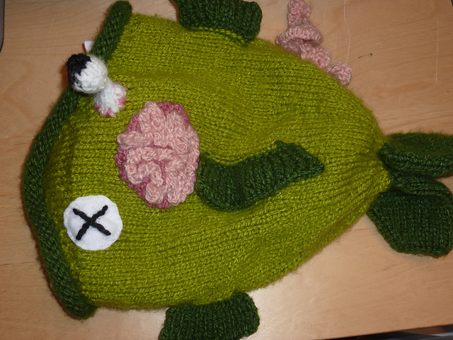 Ravelry: Zombie Piranha Fish Hat and Cowl pattern by Thora Bey