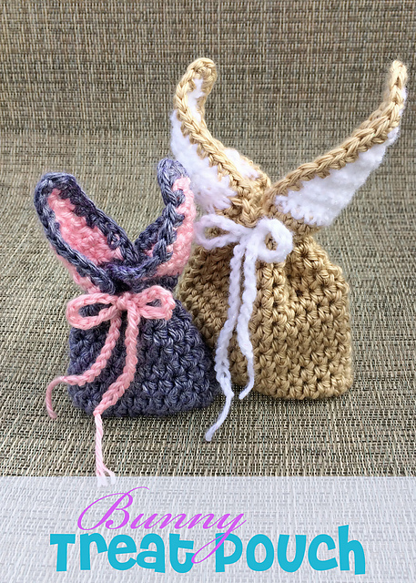 Ravelry: Bunny Treat Pouch pattern by Tia Davis