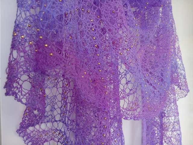 Ravelry: tigris00's An Elegant Beaded Violet Lace Stole