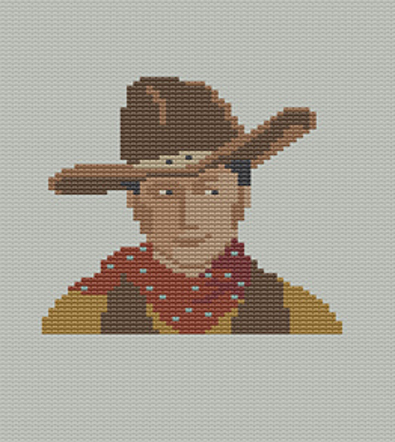 Ravelry: Cowboy 1 pattern by Gary Kennedy (Intarsia)