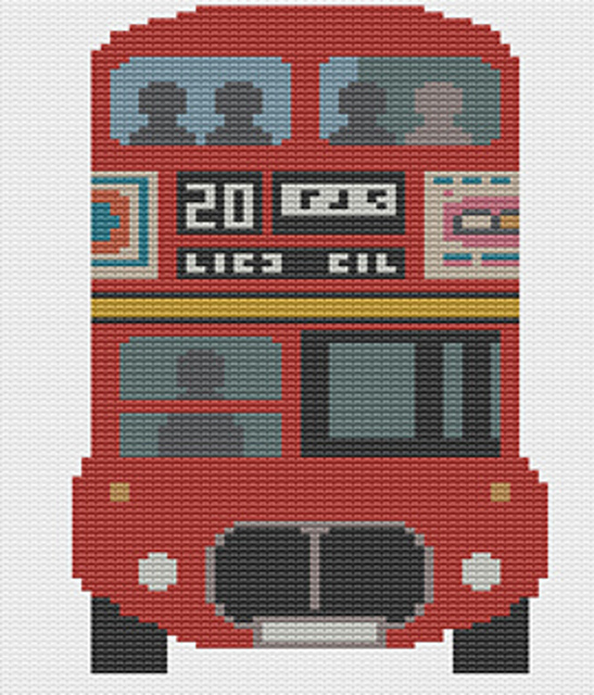 Ravelry: London Bus pattern by Gary Kennedy (Intarsia)