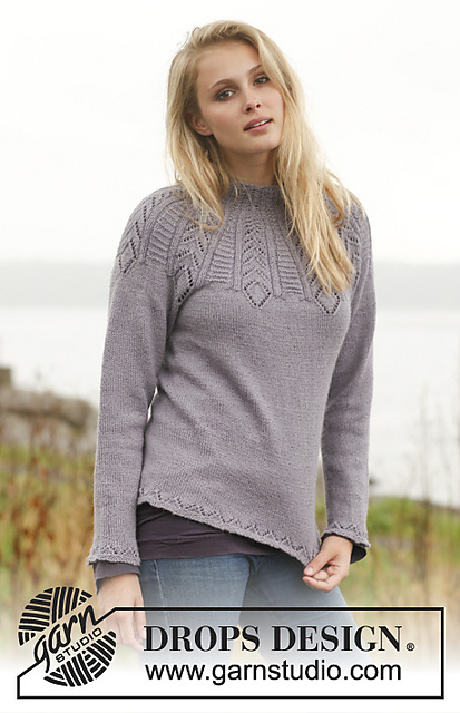 Ravelry: 149-29 Lady Feather Sweater pattern by DROPS design