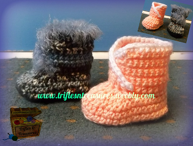 Ravelry: Eskimo Kisses Baby Boots pattern by Tera Kulling