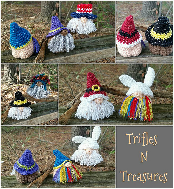 Ravelry: Grobbles~"Cheeky" Little Gnomes pattern by Tera Kulling