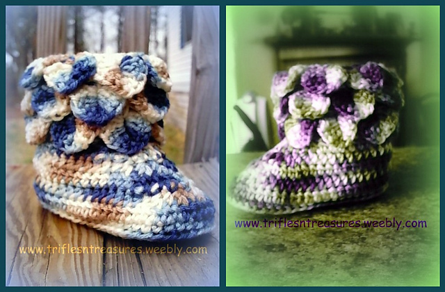 Ravelry: Kids Croc Stitch Boots pattern by Tera Kulling