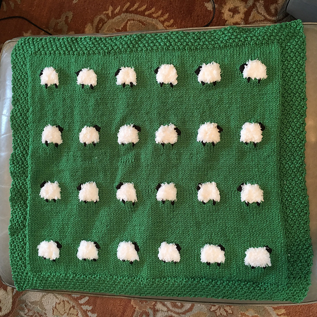 Ravelry: Sheep Blankie pattern by Jean Adel