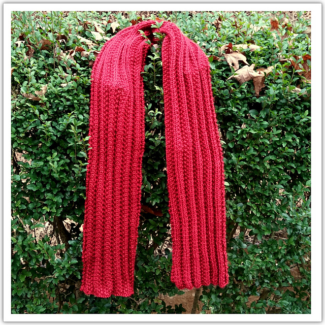 Ravelry: tobykyrk's Red Sinful Ribbed Scarf