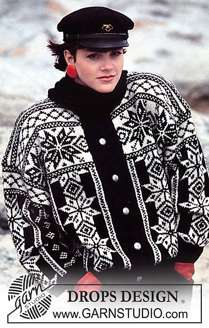 Ravelry: 8-1 Jacket with star pattern pattern by DROPS design
