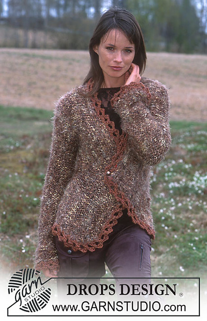 Ravelry: 92-11 Cardigan with crocheted edge pattern by DROPS design