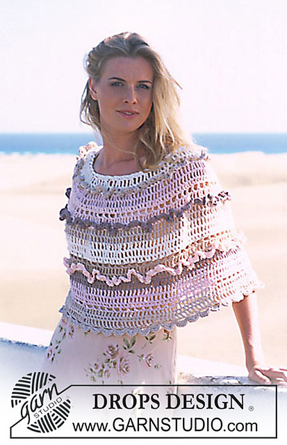 Ravelry: 90-23 Crocheted Poncho pattern by DROPS design