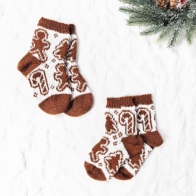 Ravelry: Gingerbread Socks Junior pattern by Tonje Haugli