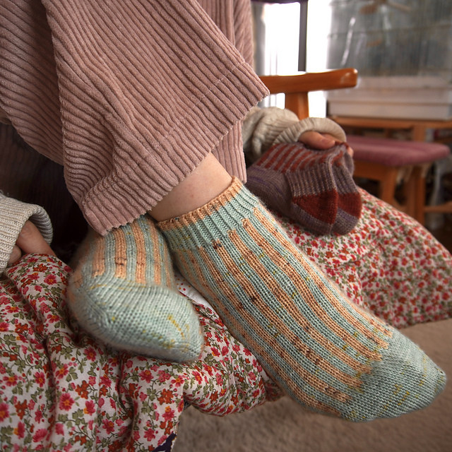 Ravelry: Pajamas Socks Stripes pattern by Knitail/ Derako