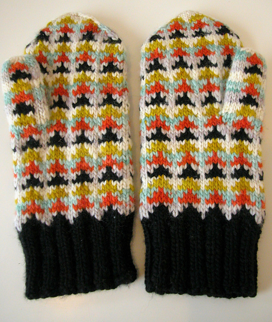 Ravelry: New Order Mittens pattern by The Knit Cafe Toronto