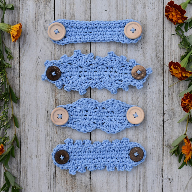 Ravelry: Ear Saving Mask Extenders pattern by Rebecca A Lang