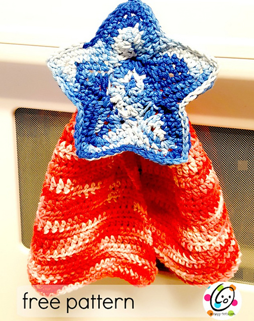 Ravelry: Patriotic Hanging Hand Towel pattern by Heidi Yates