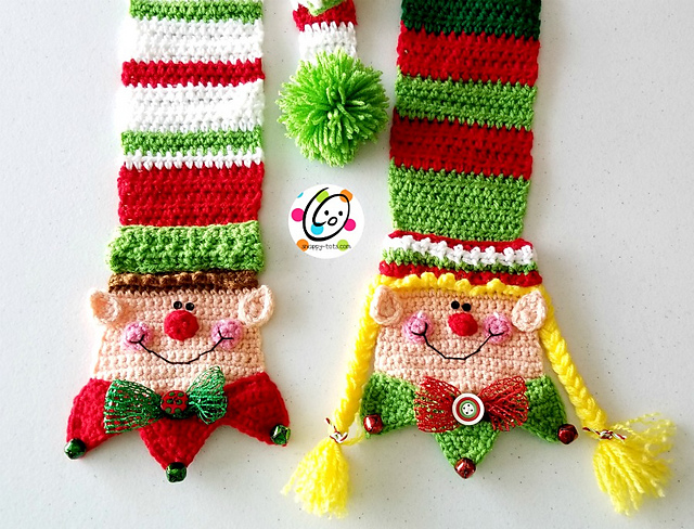 Ravelry: Long Tail Snappy Elf Scarf pattern by Heidi Yates