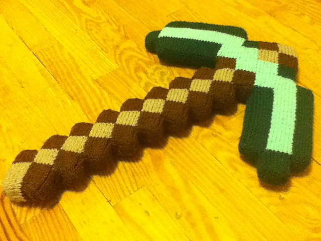 Ravelry: Minecraft pickaxe pattern by Tommy Smith