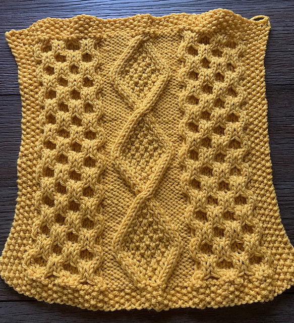 Ravelry: Aran Sampler Blanket, Square 2 pattern by Susan Springett