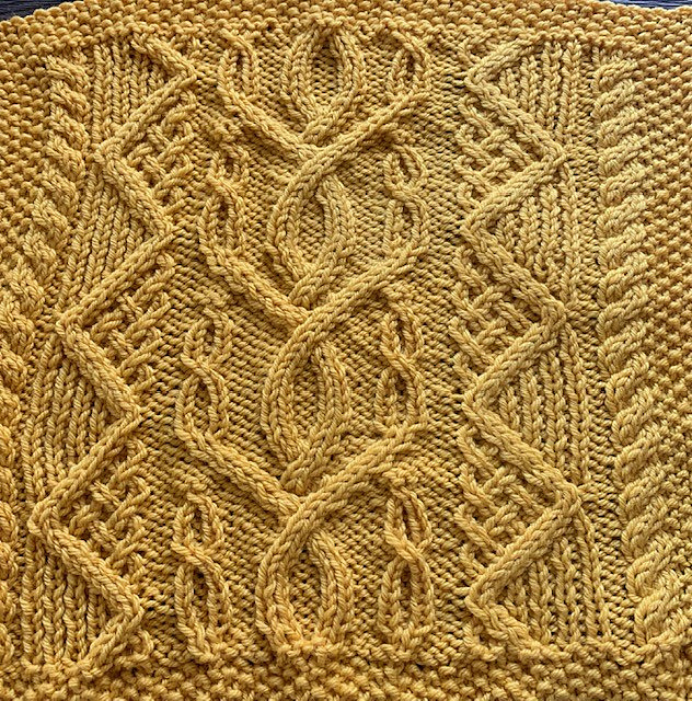 Ravelry: Aran Sampler Blanket, Square 6 pattern by Susan Springett