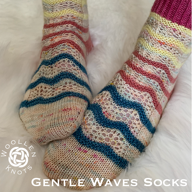 Ravelry: Gentle Waves Socks pattern by Woollen Knots