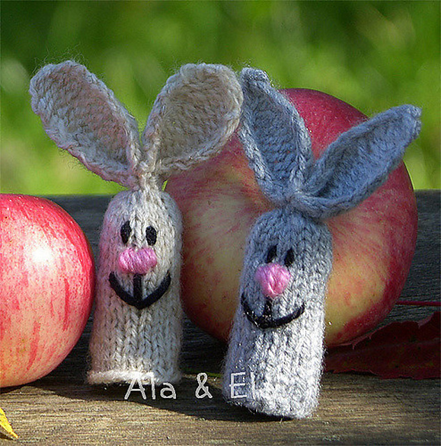 Ravelry: Hare Finger Puppets pattern by Ala Ela