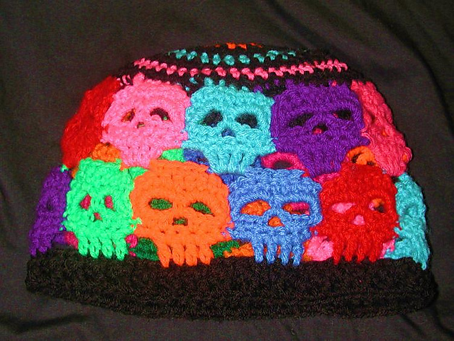 Ravelry: ColorMeCrazy Creepy SKull Beanie pattern by Spider Mambo