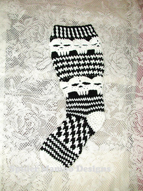 Ravelry: Plus Size Creepy Skull Knee Socks pattern by Spider Mambo