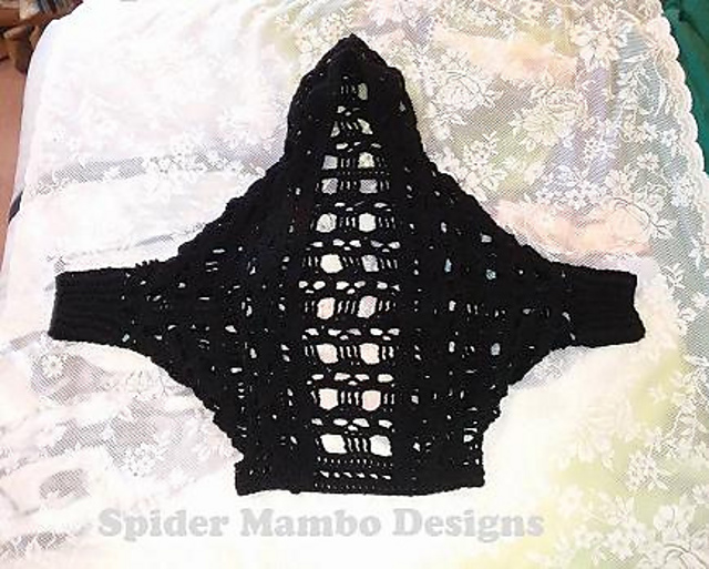 Ravelry: XXtra CreepySkull Cocoon Shrug pattern by Spider Mambo
