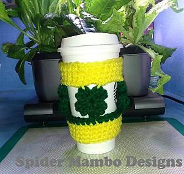 Ravelry: St Patricks Day Cup Cozy pattern by Spider Mambo