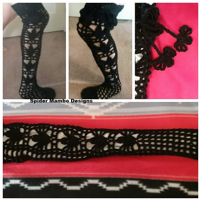 Ravelry: Spider Thigh High Stockings pattern by Spider Mambo