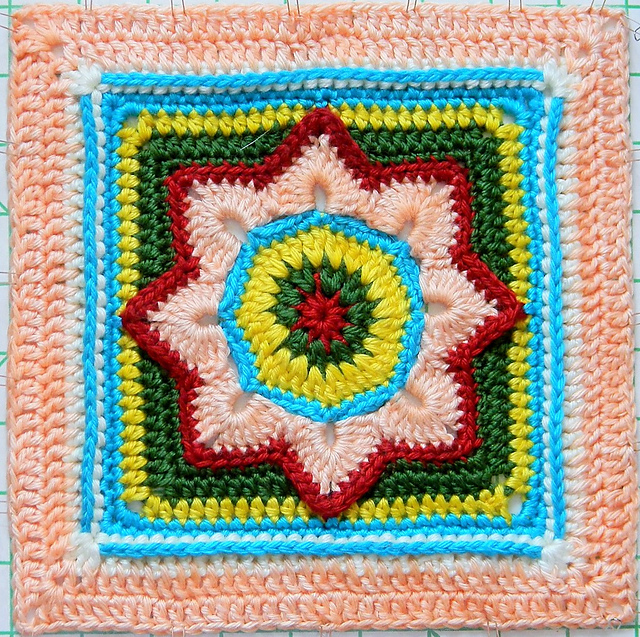 Ravelry: txmommylady's 2014BAMCAL - Apr 12" Filler - 8 Pointed Flower