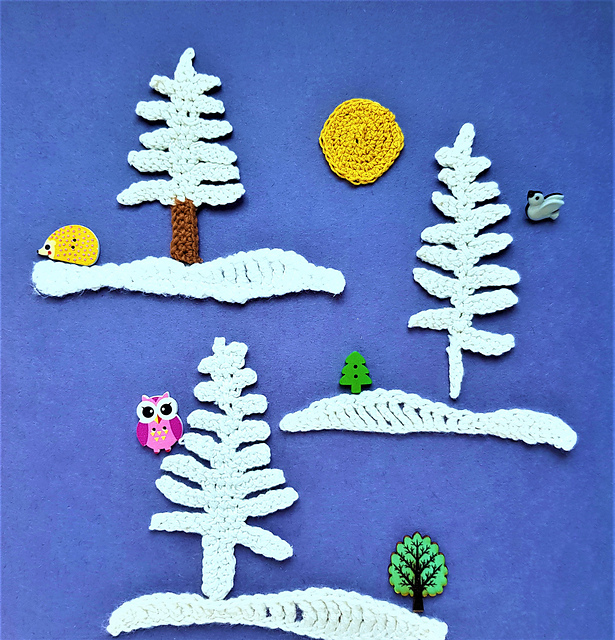 Ravelry: Crocheted Christmas trees pattern by Tatiana Dzerve