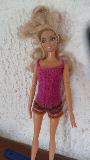 Ravelry: #0229 Bathing Suit with Stripes pattern by stickatillbarbie.se
