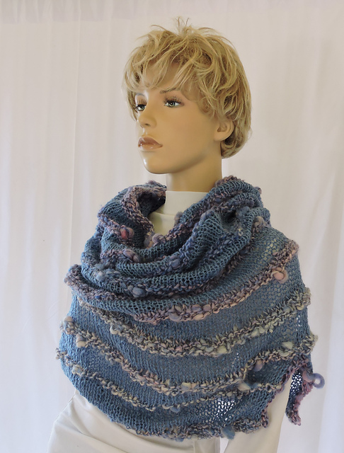 Ravelry: Blue Pink Cowl and Snood pattern by Withers Wool and Farm
