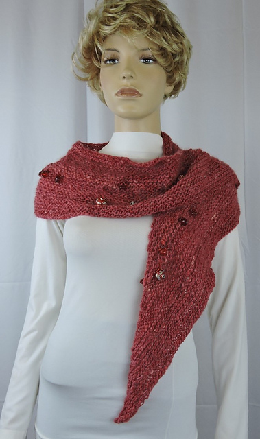 Ravelry: Red Beaded Shawl pattern by Withers Wool and Farm