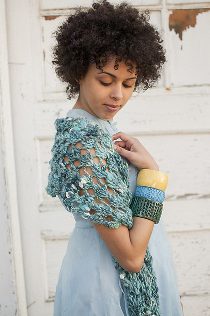 Ravelry: Mermaid Tide Wrap pattern by Cheryl Kubat