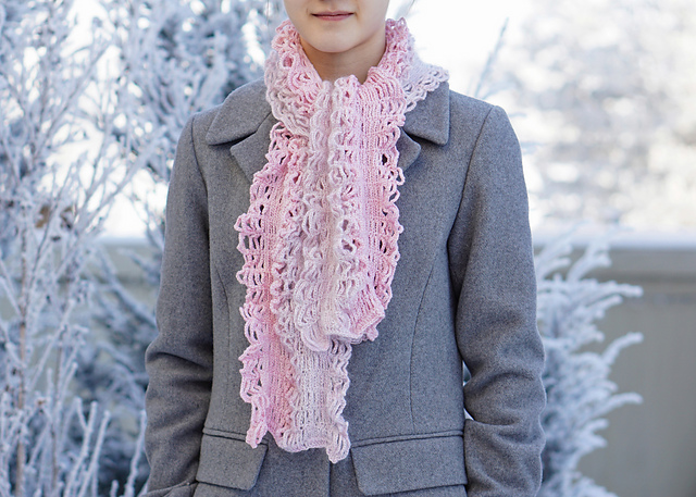 Ravelry: Elegant Lace Chain Scarf pattern by Valerie Baber