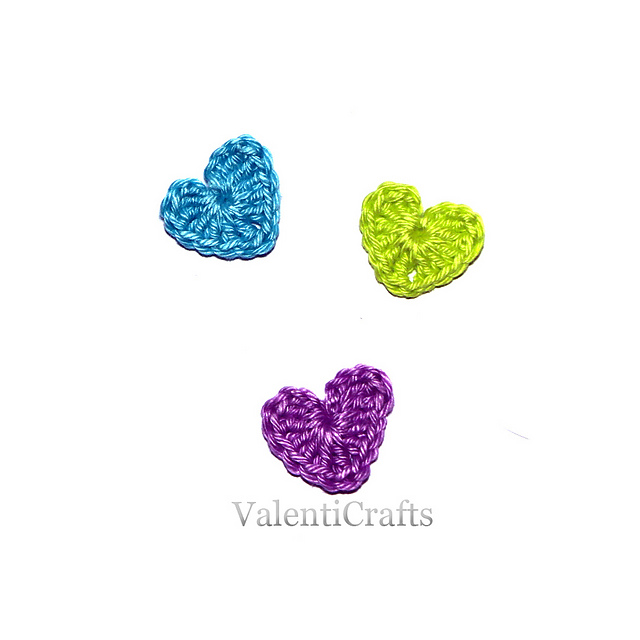 Ravelry: mini heart pattern by Valenti Crafts