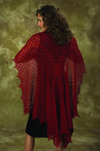 Ravelry: 1417 Alpaca Lace Circular Shawl pattern by Slipknot Designs