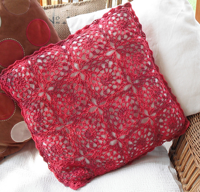 Ravelry: Fresh Red Crochet Cushion pattern by Agrarian Artisan