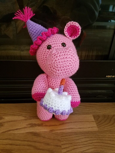 Ravelry: Harriet the "Happy Birthday" Hippo pattern by Jacqueline Miceli