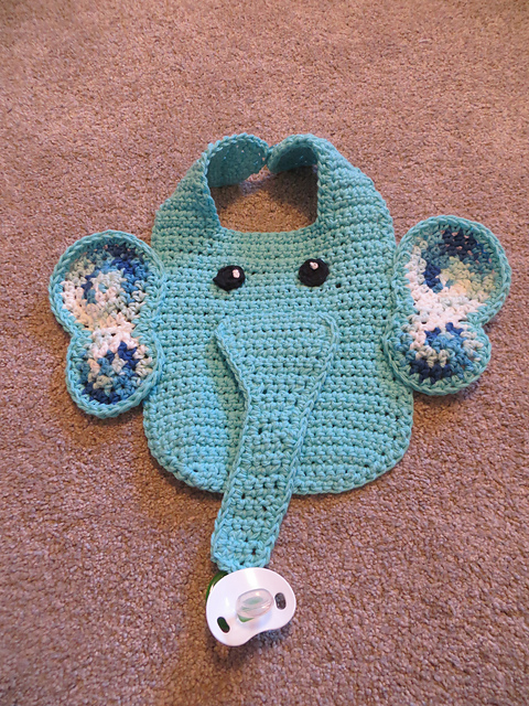 Ravelry: Elfie the Elephant Bib pattern by Jacqueline Victor