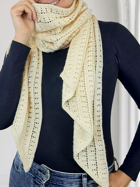 Ravelry: diagonal elegant scarf pattern by violetta gretsinger