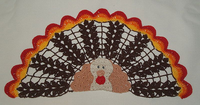 Ravelry: Thanksgiving Turkey Crochet Doily pattern by Valerie Fuller