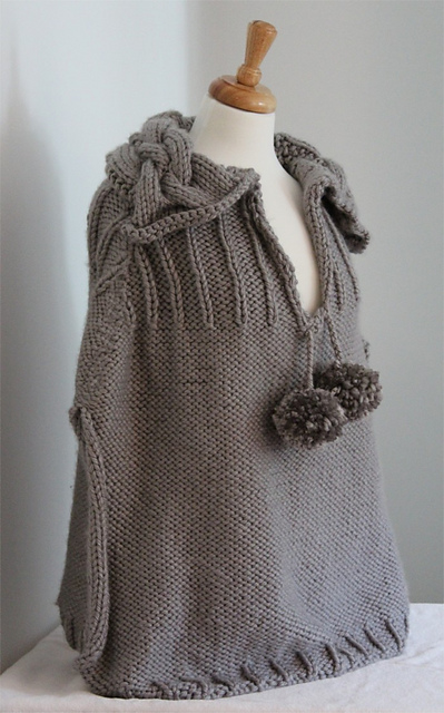 Ravelry: Cable Collared Cape pattern by Vanessa Cayton