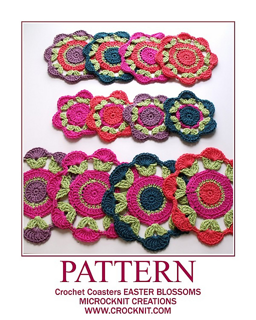 Ravelry: Crochet Coaster EASTER BLOSSOMS pattern by Barbara Summers